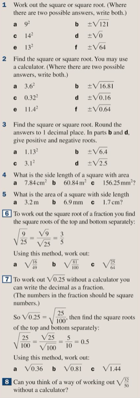 KS3. Number. 3. Squares, cubes, roots & indices – Maths with David