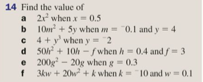 y9. Algebra. General practice with expressions and formulae – Maths ...