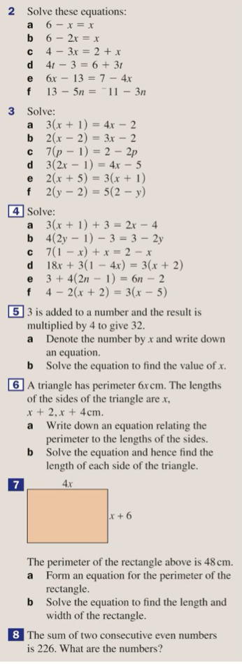 KS3. Y9. Solving linear equations – Maths with David
