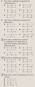KS3. Y9. Simultaneous equations – Maths with David