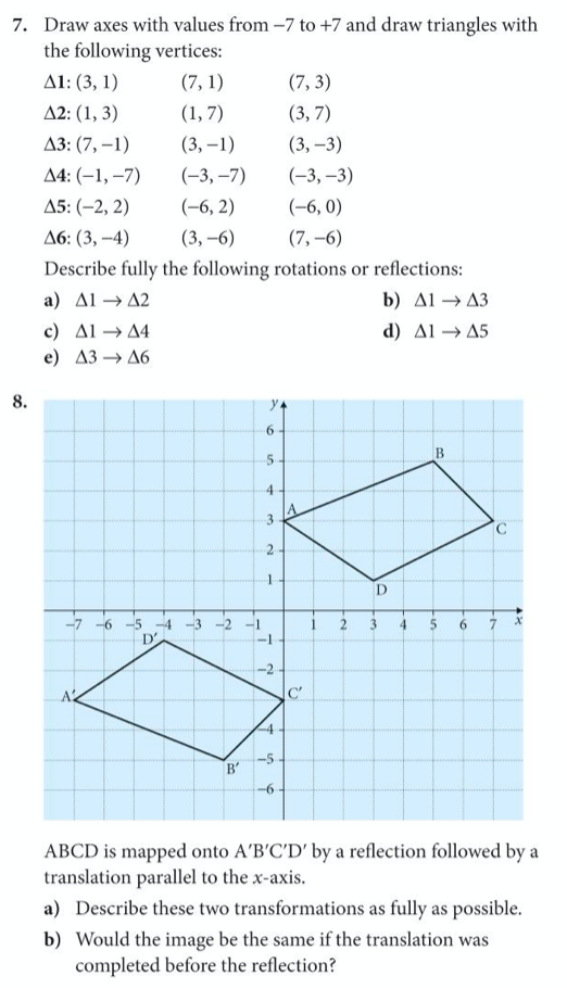 KS4. Transformations. Combined Transformations – Maths with David