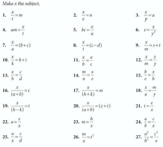 KS4. Algebra & Graphs. Changing the Subject of a Formula – Maths with David