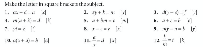 KS4. Algebra & Graphs. Changing the Subject of a Formula – Maths with David