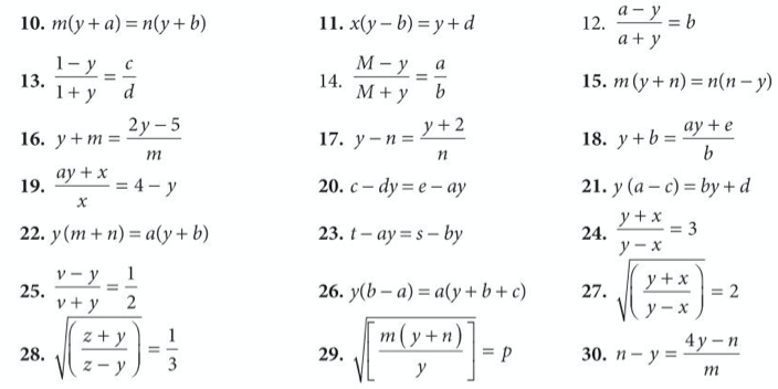 KS4. Changing Subject of Formula. Exercise Set 5 – Maths with David