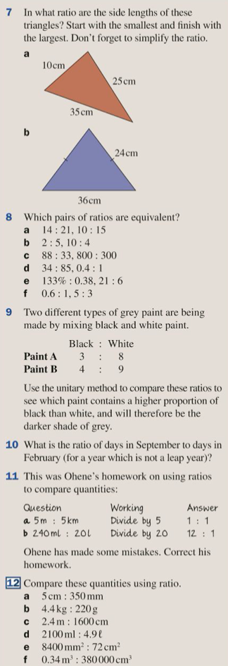 Y9 Number Simplifying Comparing Ratios Maths With David