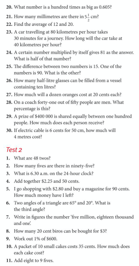 KS4. Number. Mental Arithmetic – Maths with David