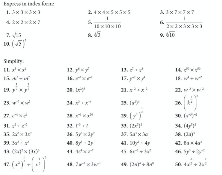 KS4. Algebra. Index Rules – Maths with David