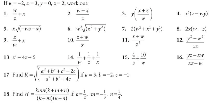 KS4. Number. Substituting into Formulae – Maths with David