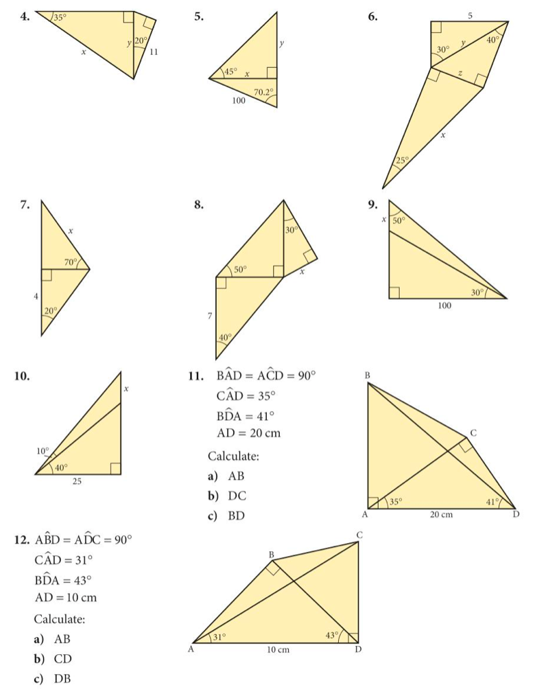 KS4. Trigonometry. Trigonometry in Right-Angled Triangles – Maths with ...