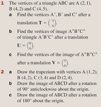 Y9. Shape & Space. Combined Practice – Geometrical Transformations – Maths with David