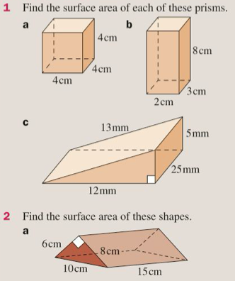 Y9. Shape & Space. Surface Area of Prisms & Cylinders – Maths with David