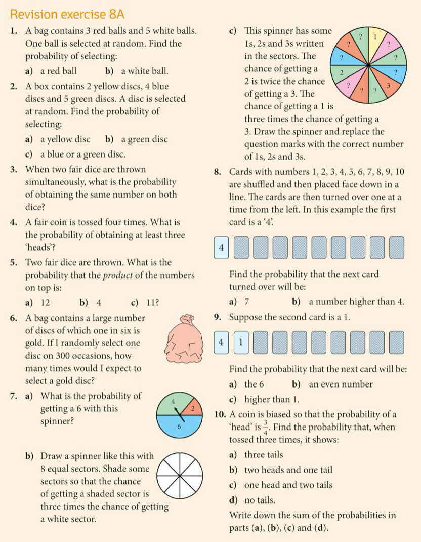 KS4. Probability. Combined Exercises – Maths with David