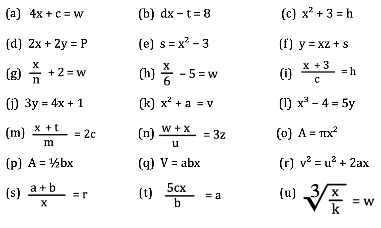KS4. Algebra & Graphs. Changing the Subject of a Formula – Maths with David