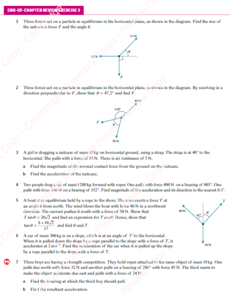 9709. Mechanics 1. 2D Dynamics (Resolving Forces) – Maths with David