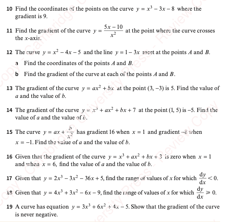 9709. Pure 1. Differentiation Theory – Maths with David