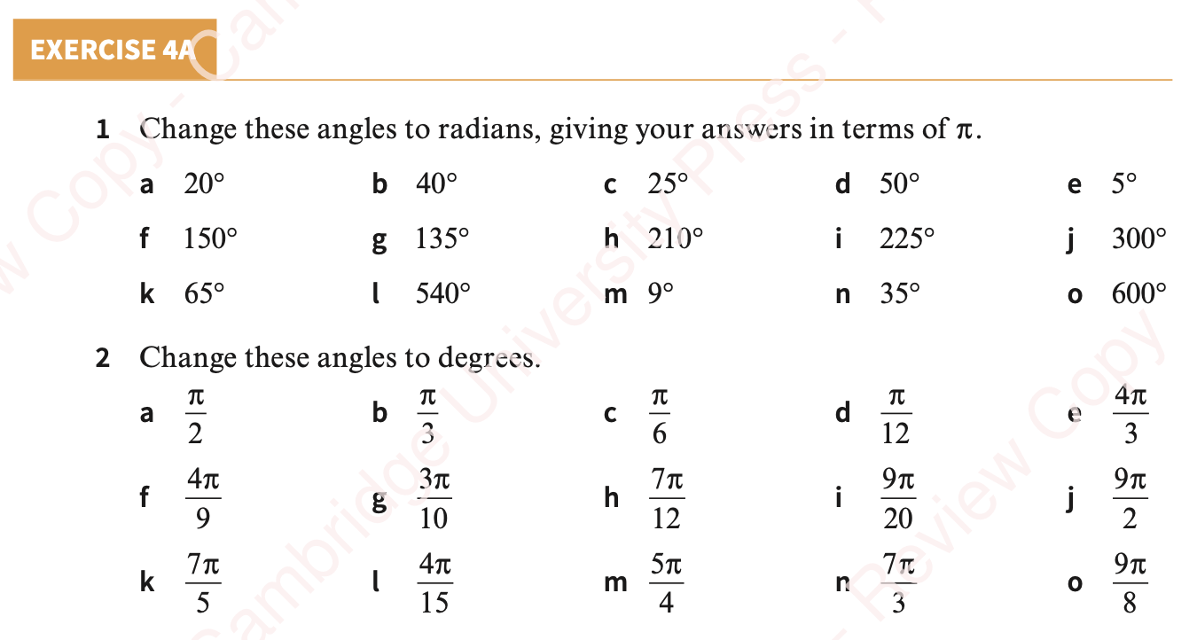 9709. Pure 1. Circular Measure – Maths with David