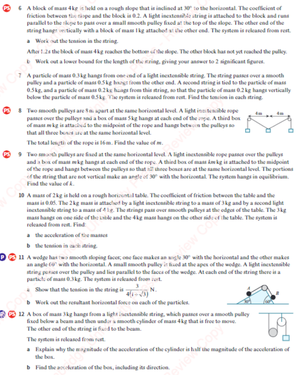 9709. Mechanics 1. Connected Particles – Maths with David