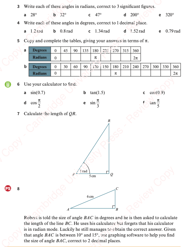 9709. Pure 1. Circular Measure – Maths with David