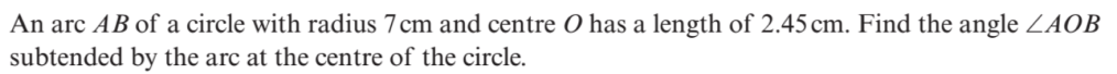 9709. Pure 1. Circular Measure – Maths with David