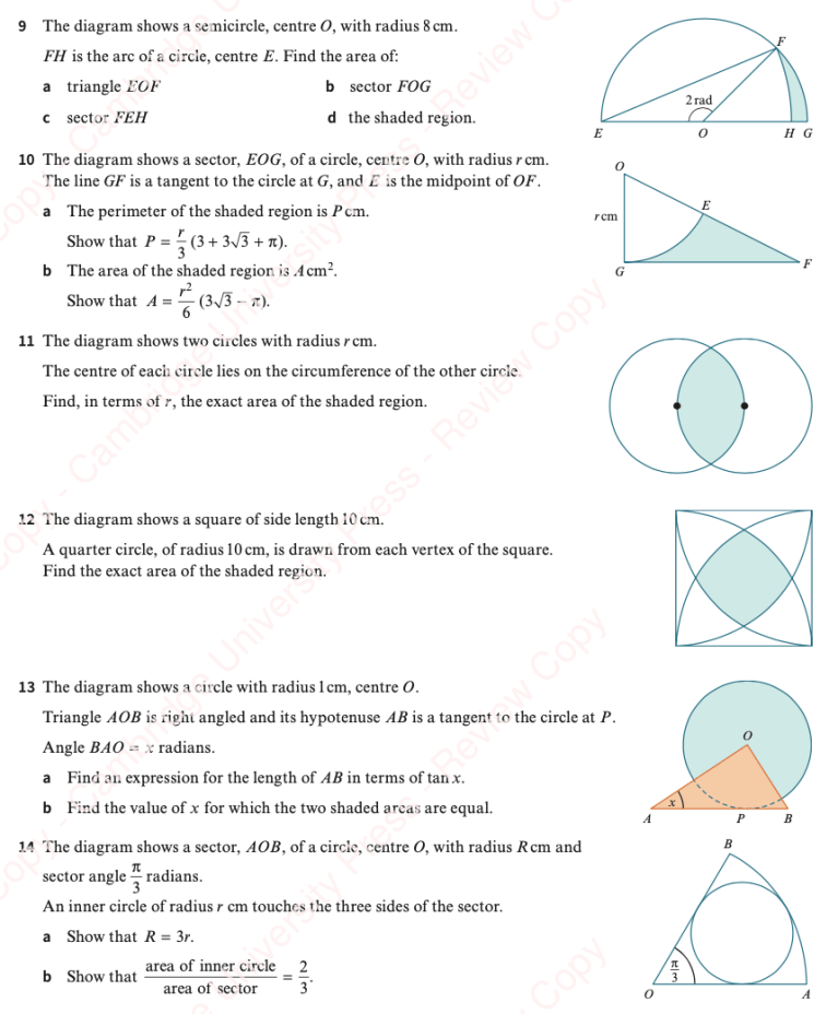 9709. Pure 1. Circular Measure – Maths with David