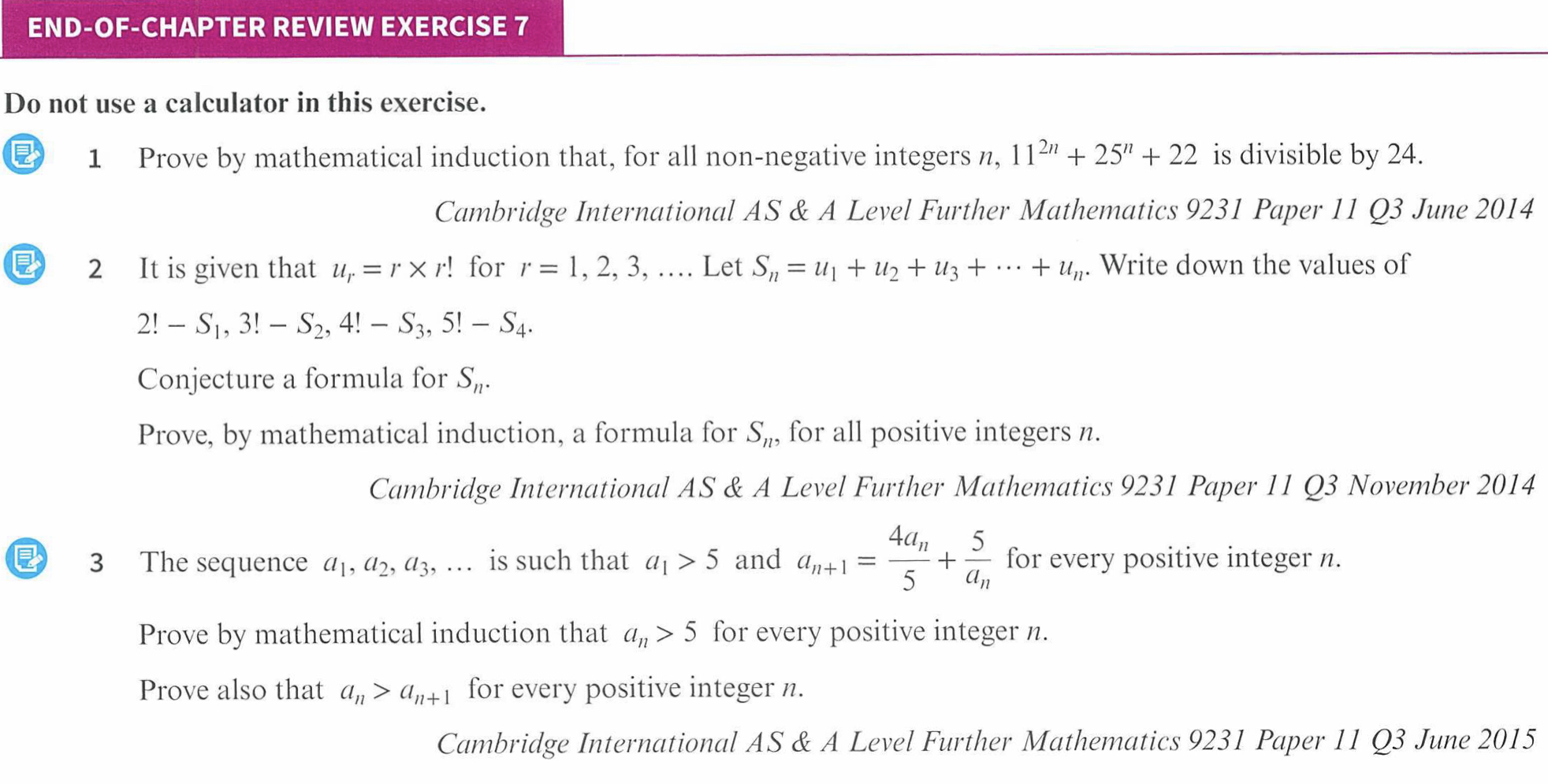 9231. FP1. Induction – Maths with David
