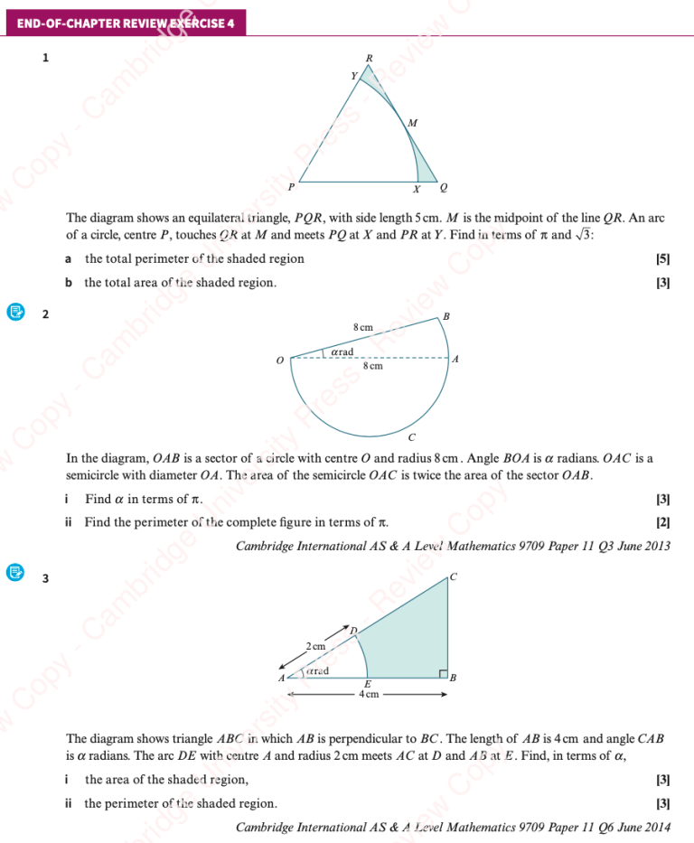 9709. Pure 1. Circular Measure – Maths with David