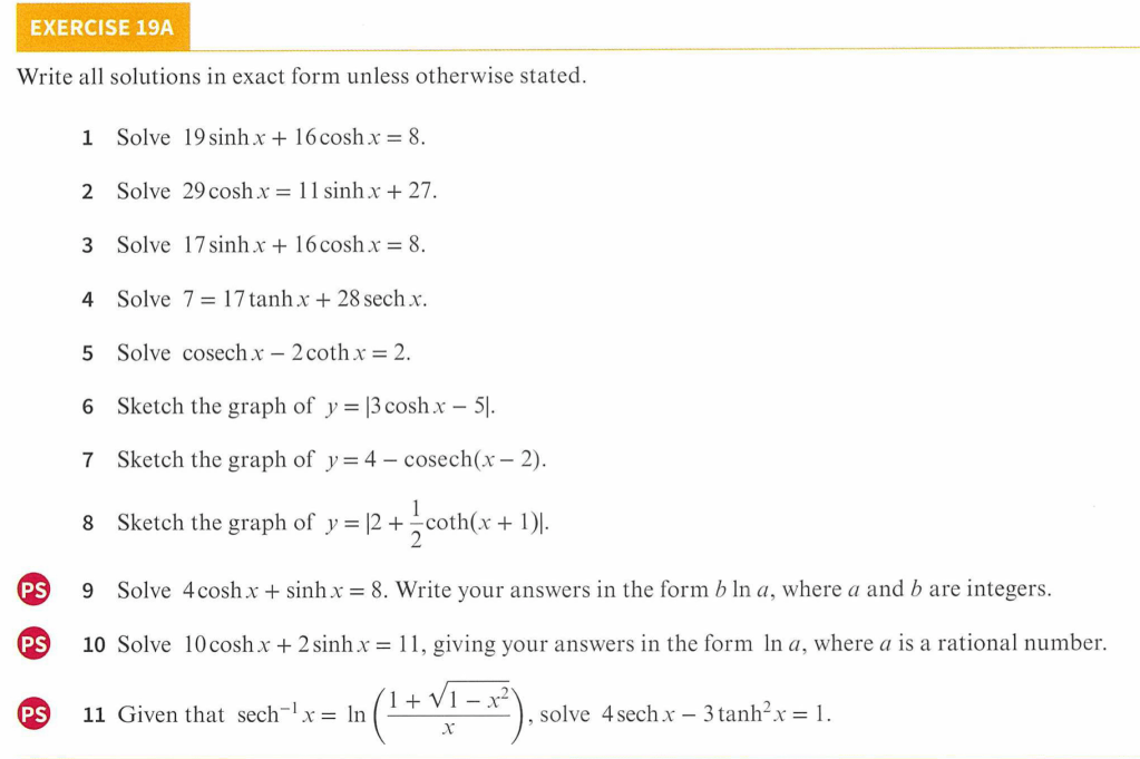 9231. FP2. Hyperbolic Functions – Maths with David