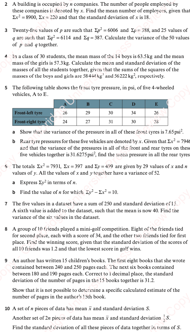 KS5. S1. Measures of Variation – Maths with David