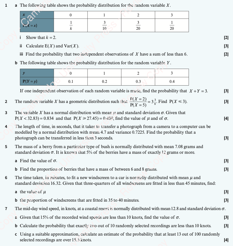 KS5. Mixed Questions 3 – Maths with David