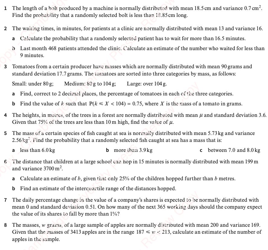KS5. S1. Normal Distribution – Maths with David