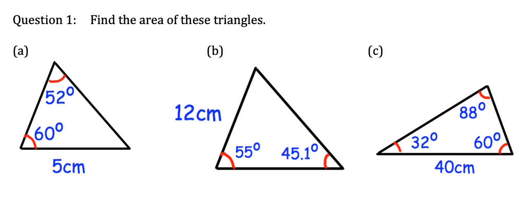 KS4. Trigonometry. Area of Triangle – Maths with David