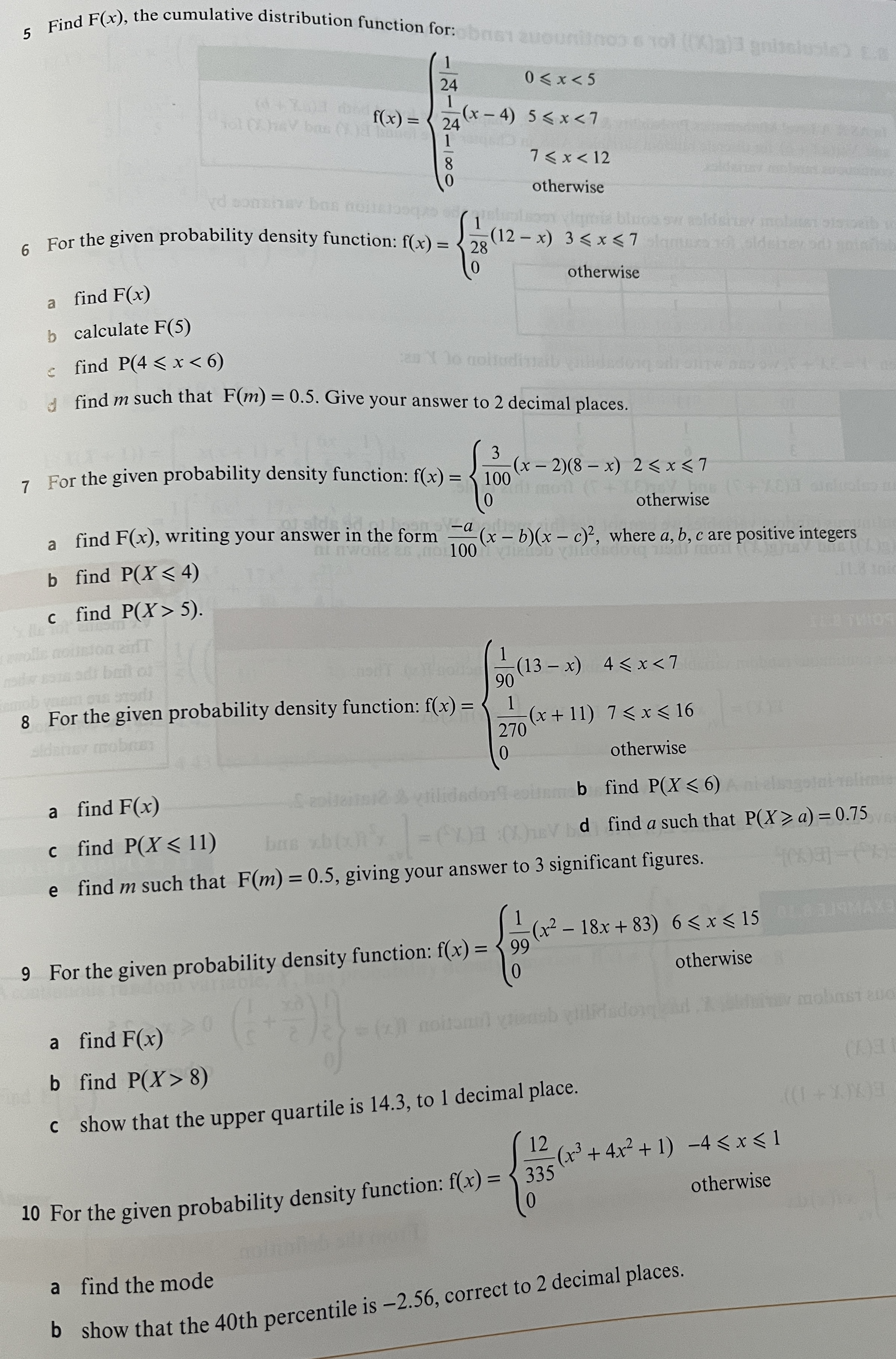 9231. Statistics. Continuous Random Variables – Maths with David