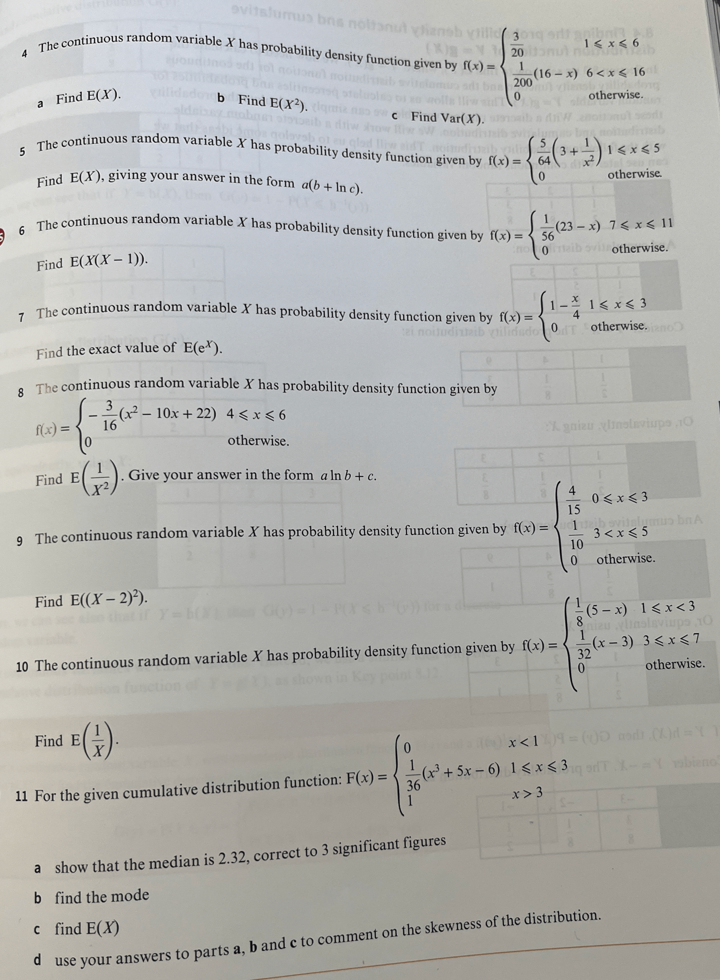 9231. Statistics. Continuous Random Variables – Maths with David