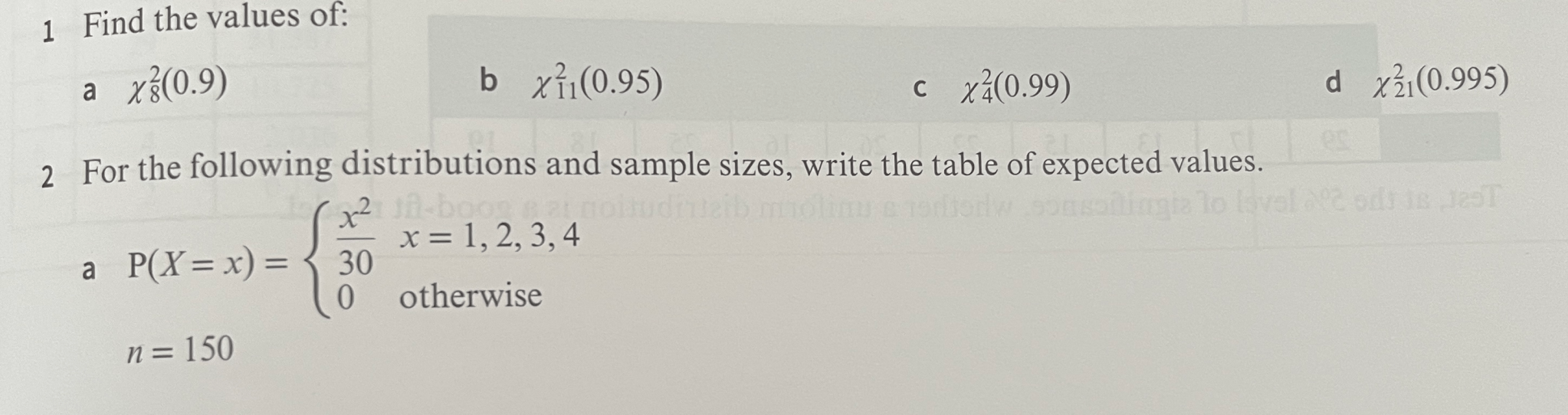 9231. Statistics. Chi-Squared Tests – Maths with David