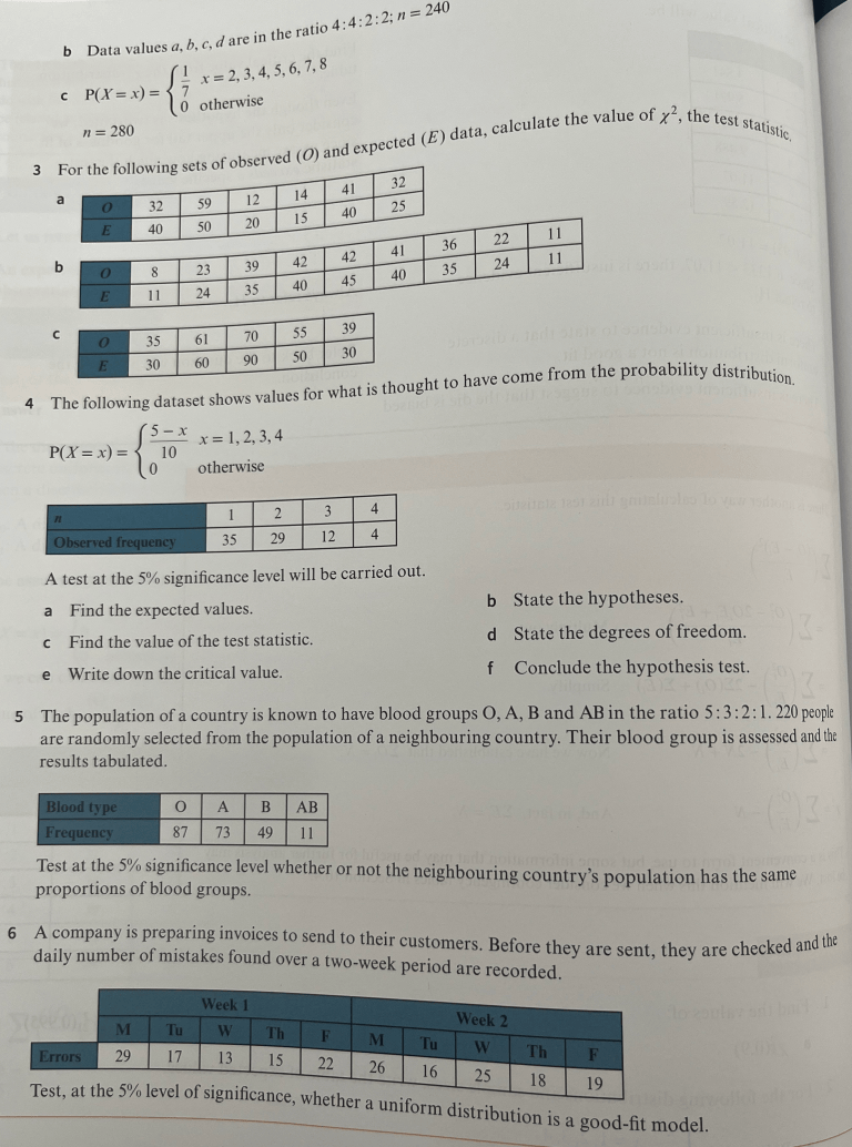 9231. Statistics. Chi-Squared Tests – Maths with David