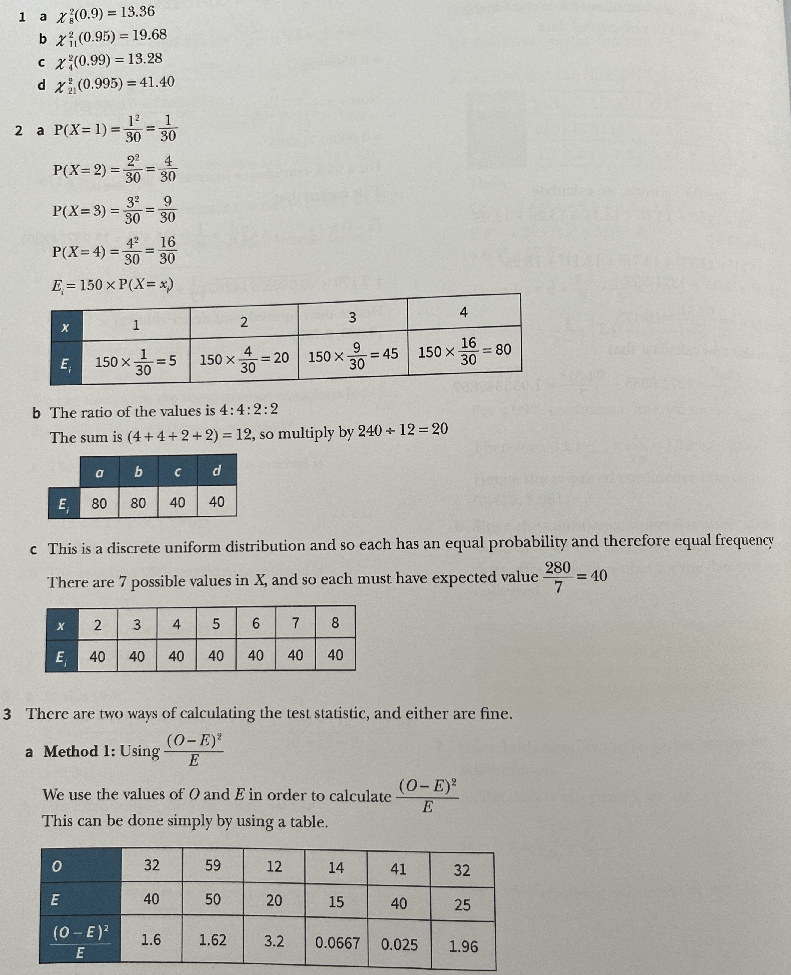 9231. Statistics. Chi-Squared Tests. Exercise 1 – Maths with David