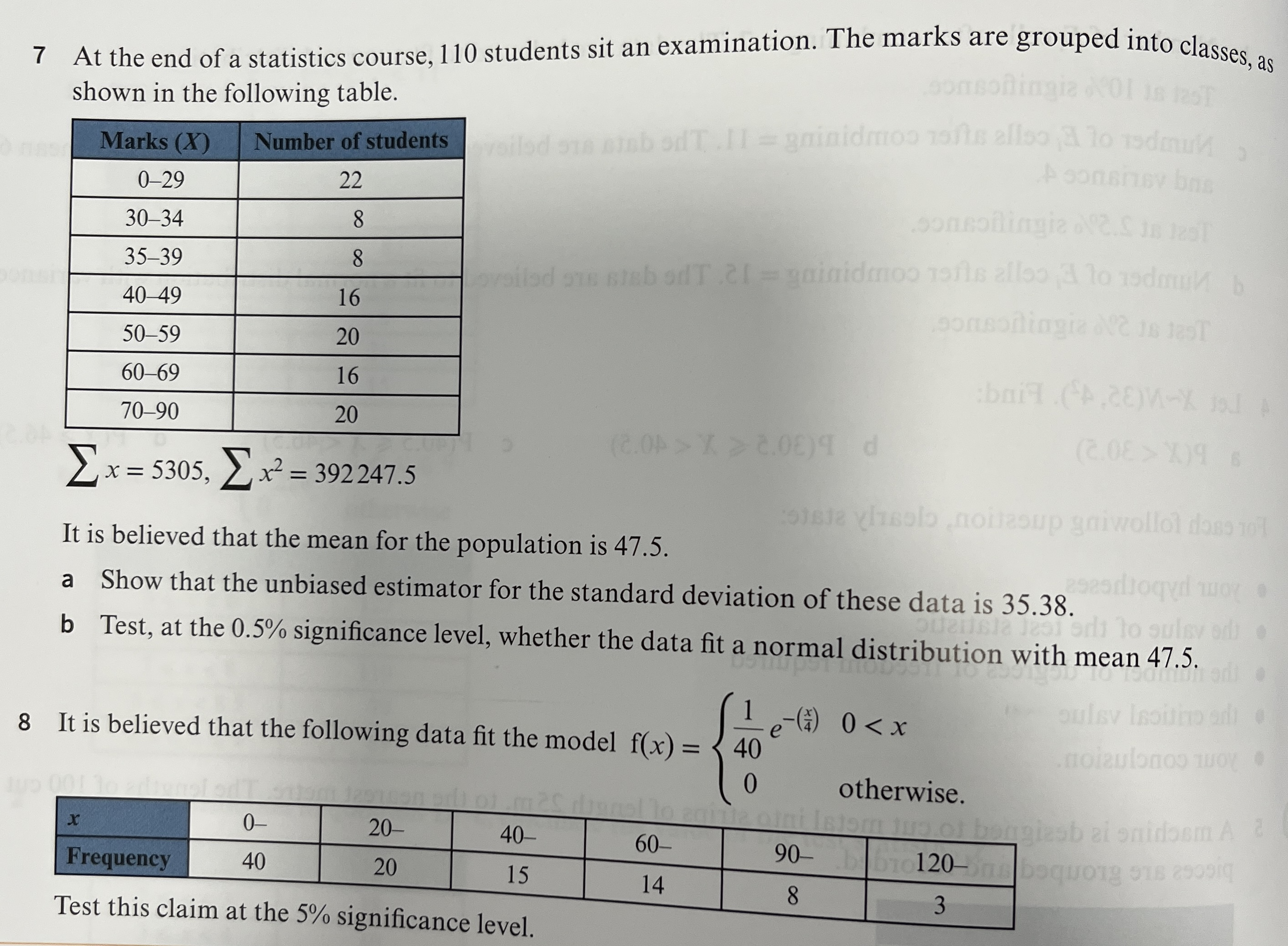 9231. Statistics. Chi-Squared Tests – Maths with David