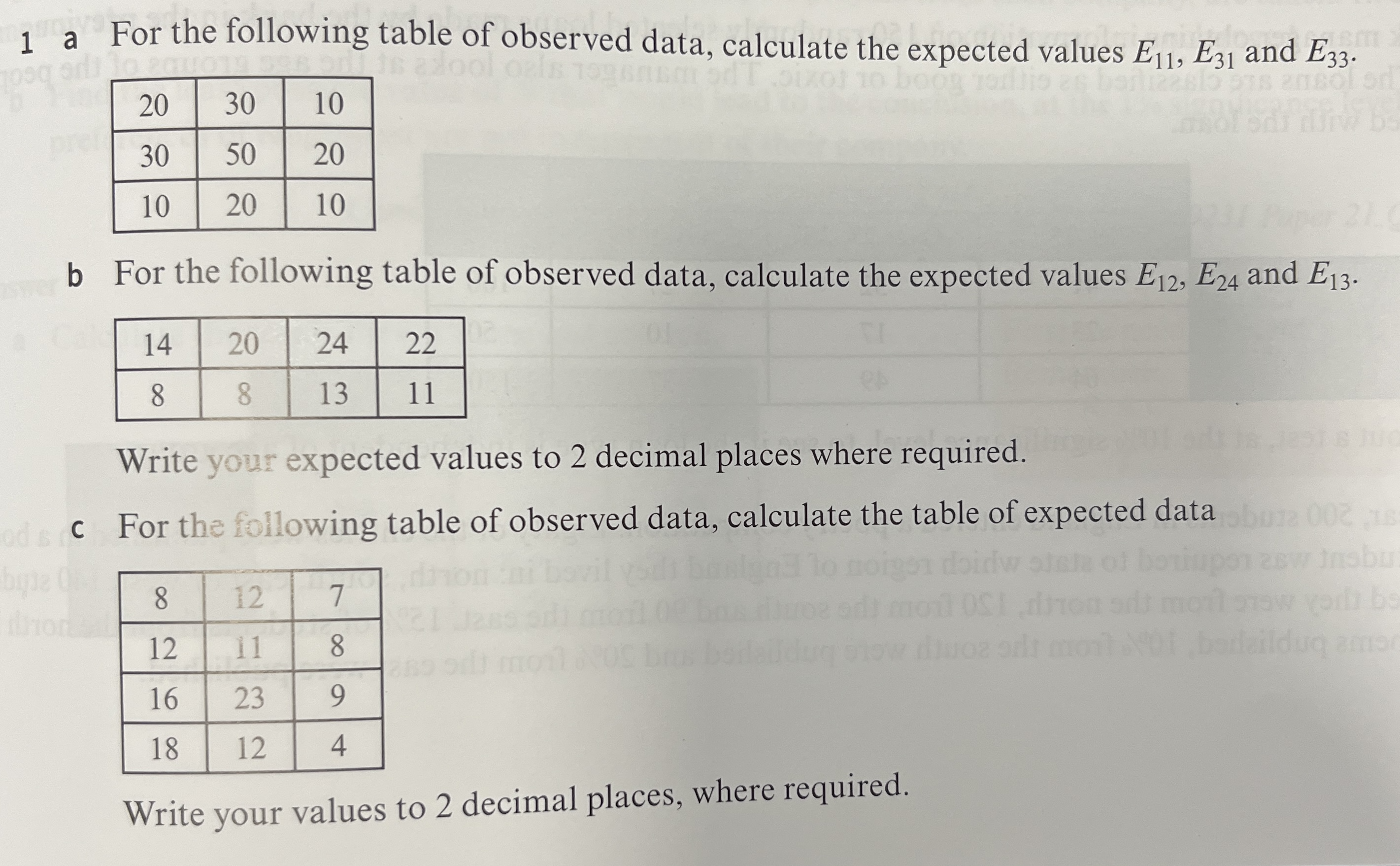 9231. Statistics. Chi-Squared Tests – Maths with David