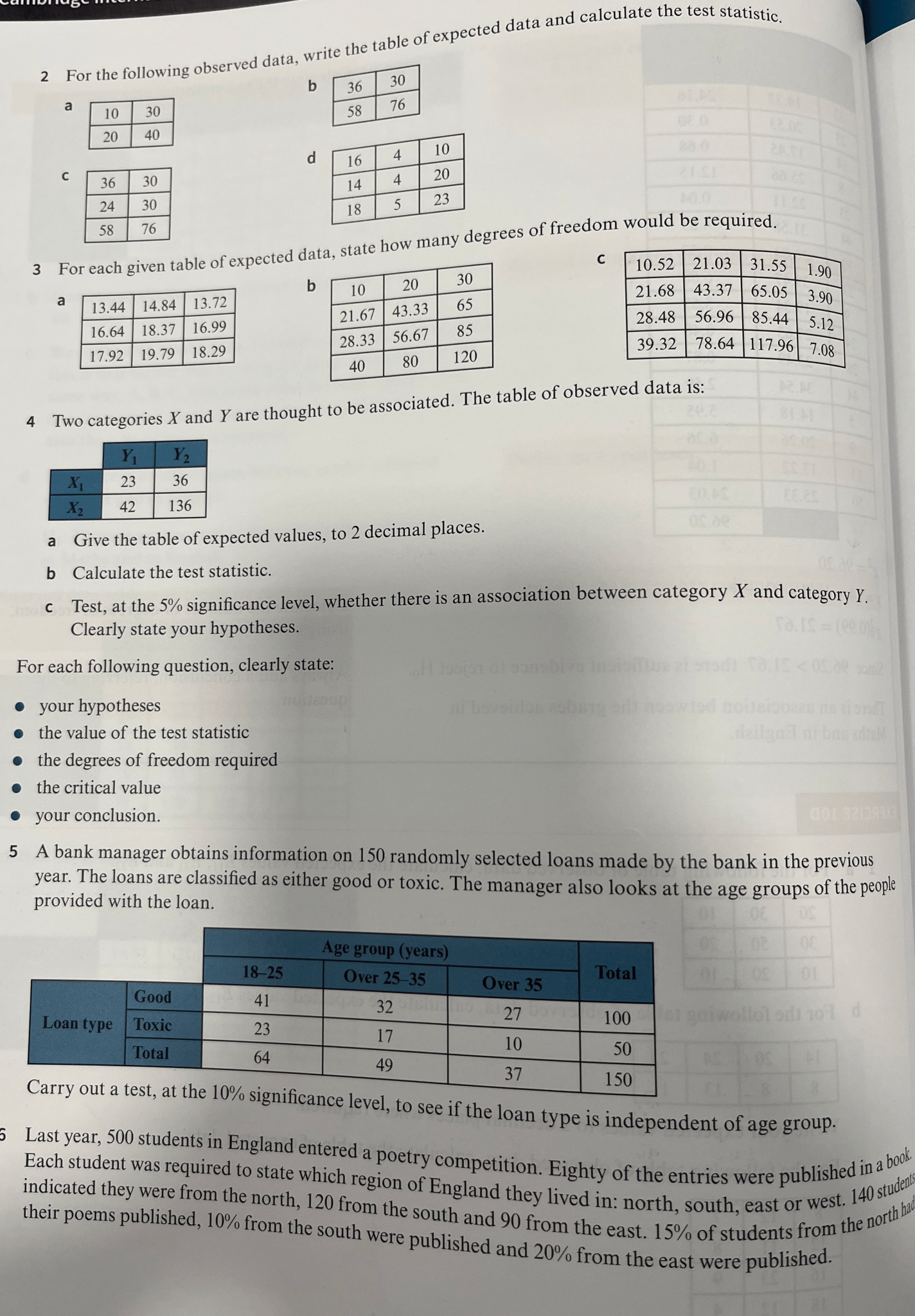 9231. Statistics. Chi-Squared Tests – Maths with David