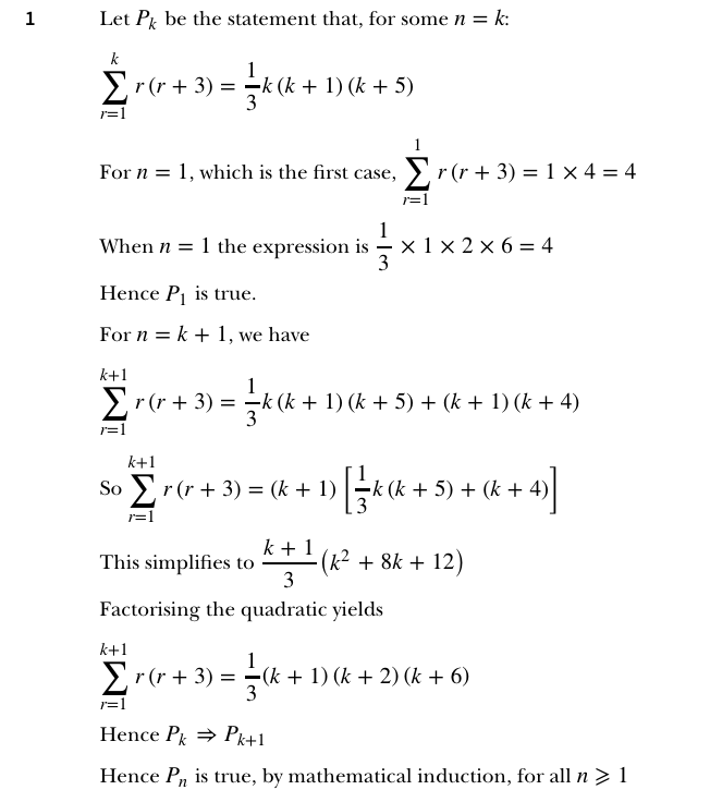 9231. Pure Maths 1. Proof by Induction. Exercise 1 – Maths with David