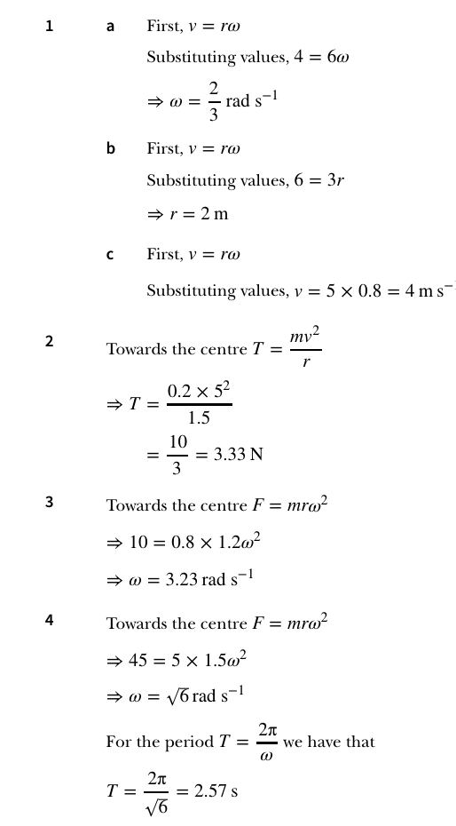 9231. Mechanics. Circular Motion. Exercise 1 – Maths with David
