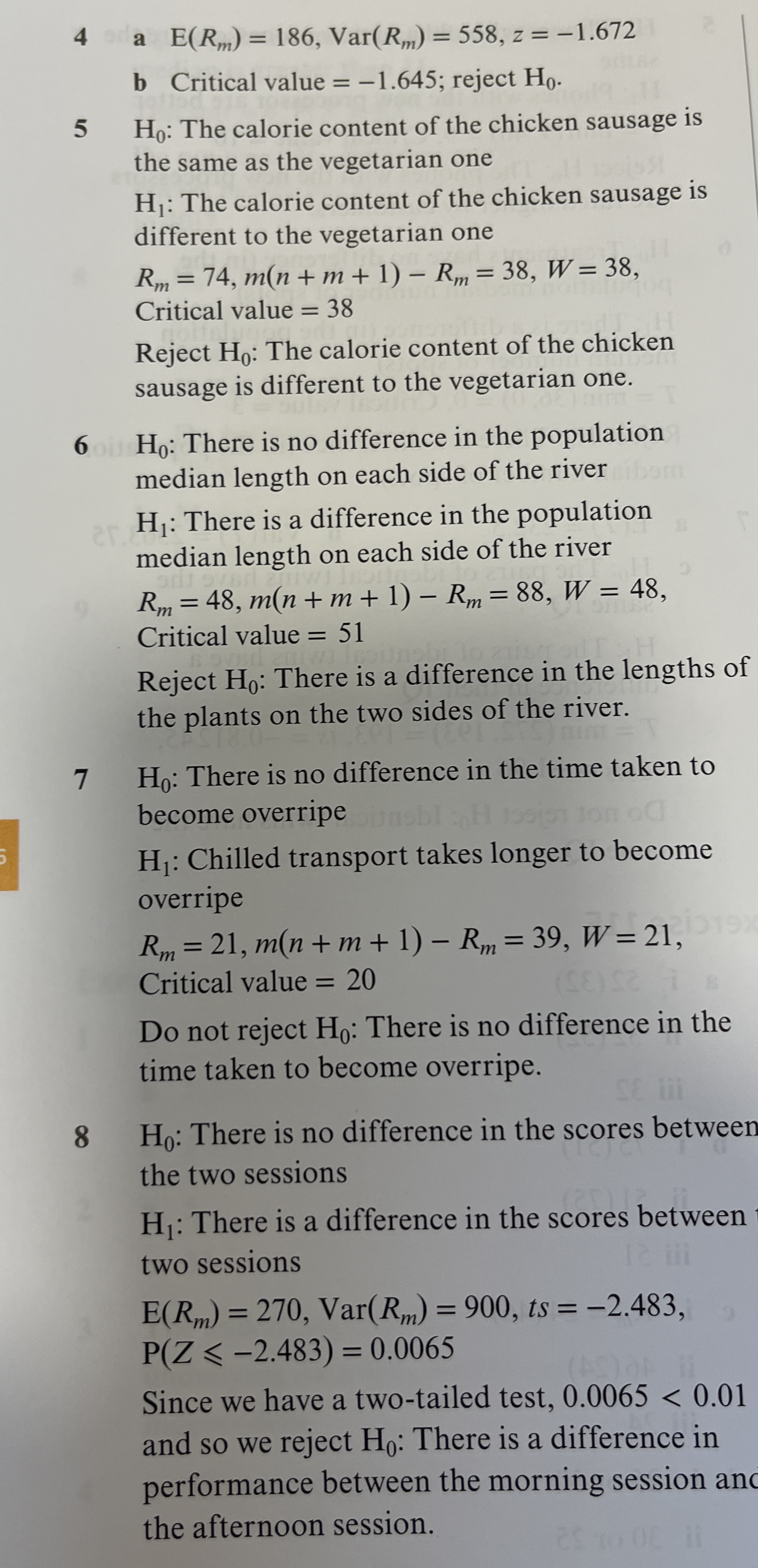 9231. Statistics. Non-Parametric Tests – Maths with David