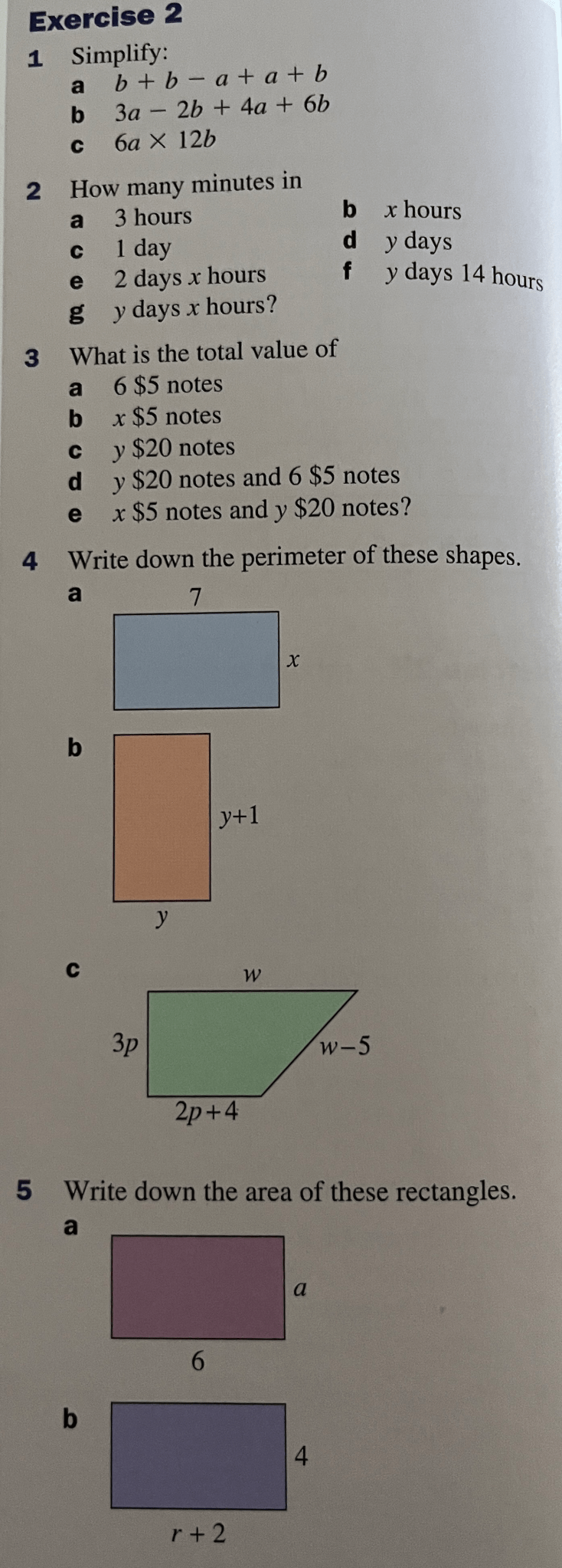 Year 7. Algebra. Practice 1 – Maths with David