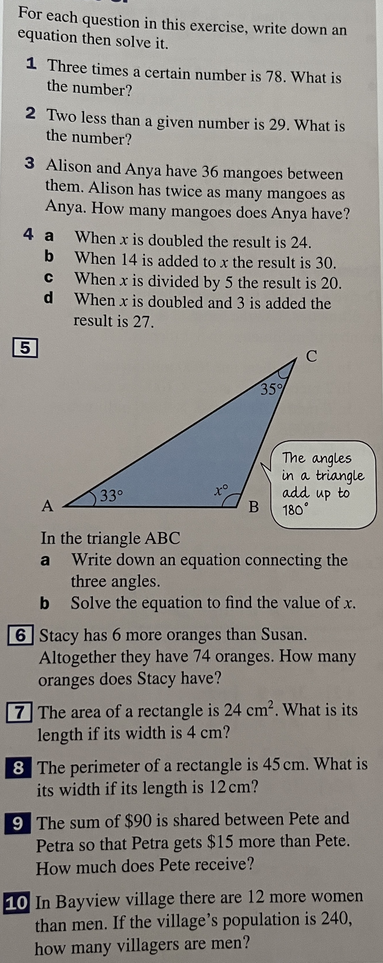 Year 7. Solving Equations – Maths with David