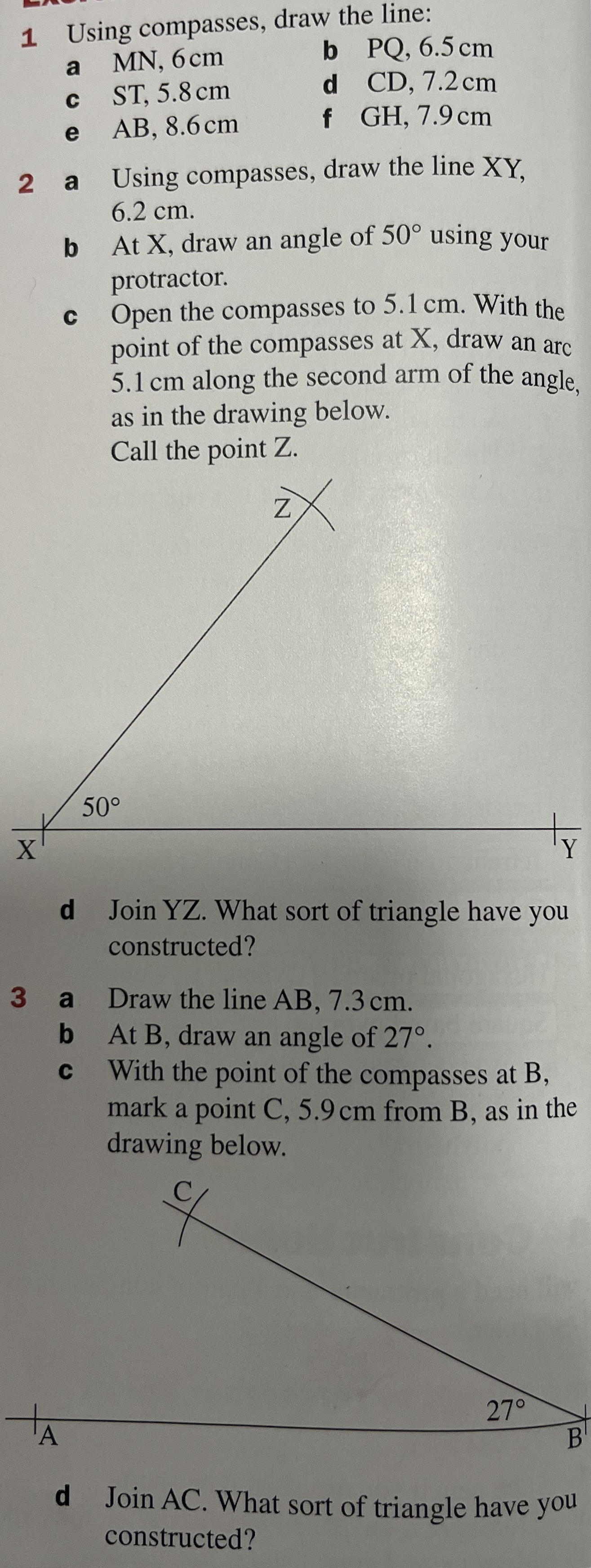 Year 7. Constructions – Maths with David