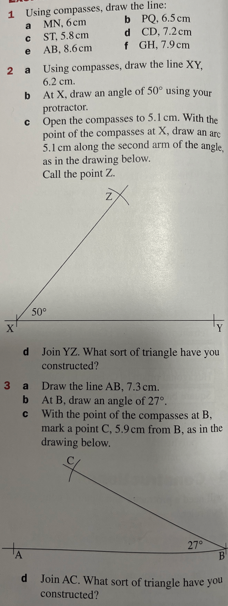 Year 7. Constructions – Maths with David
