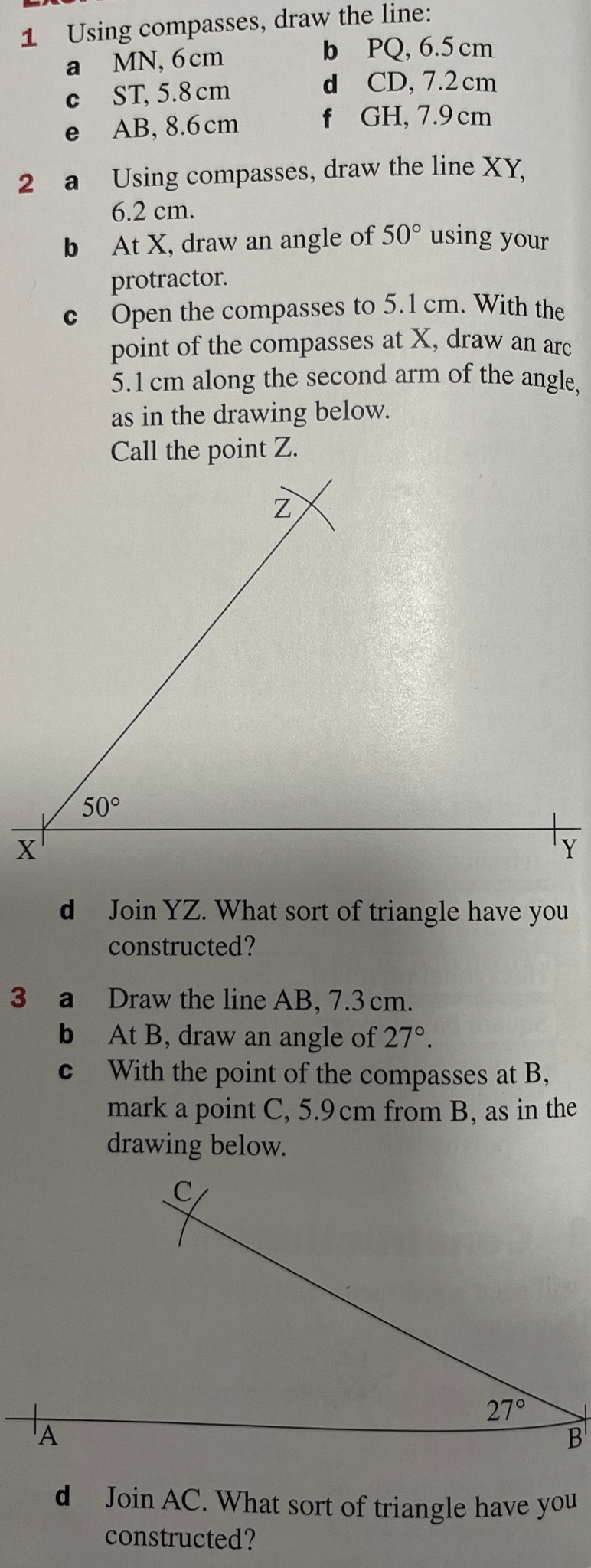 Year 7. Constructions – Maths with David