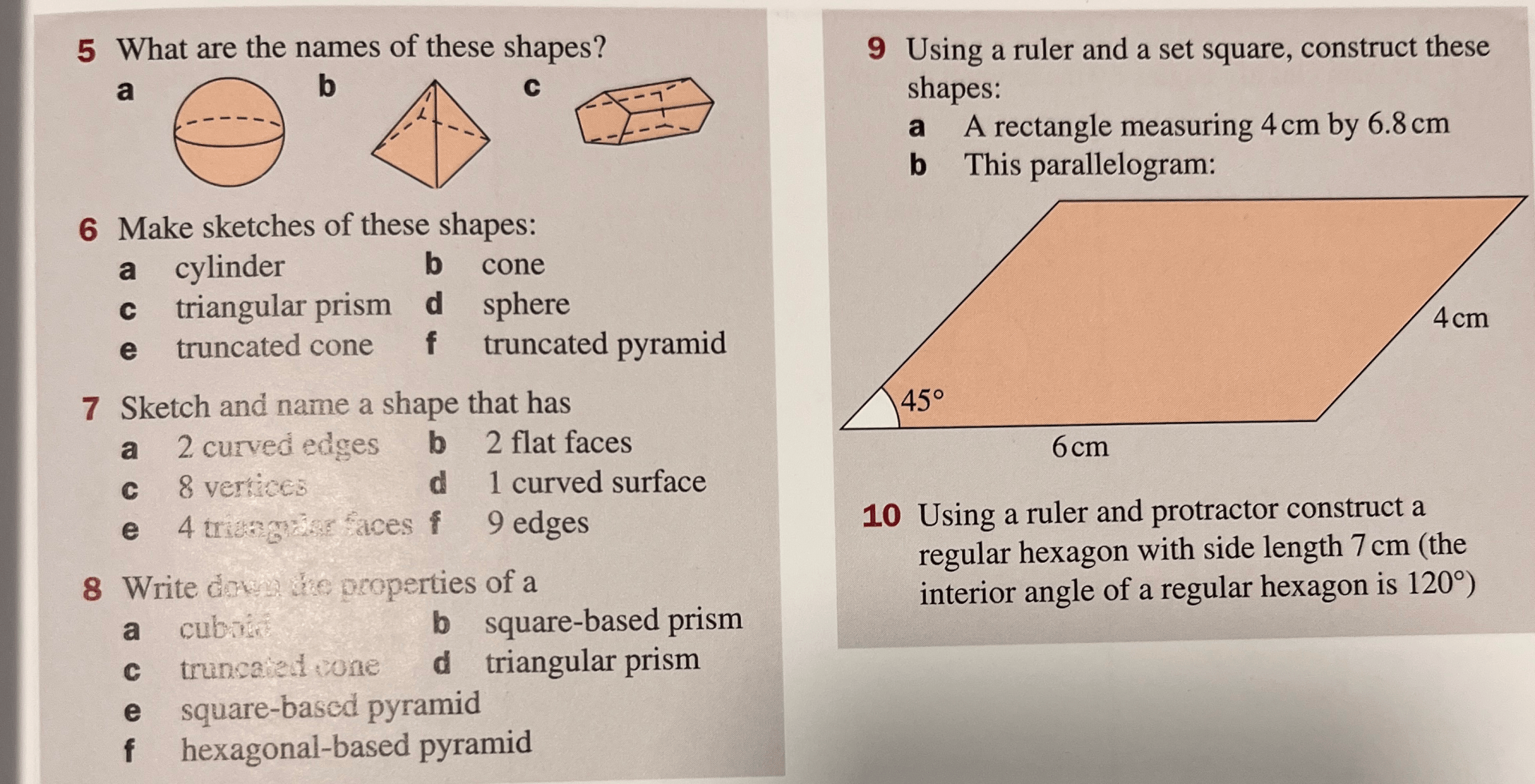 Year 7. Shape & Space. Practice 1 – Maths with David