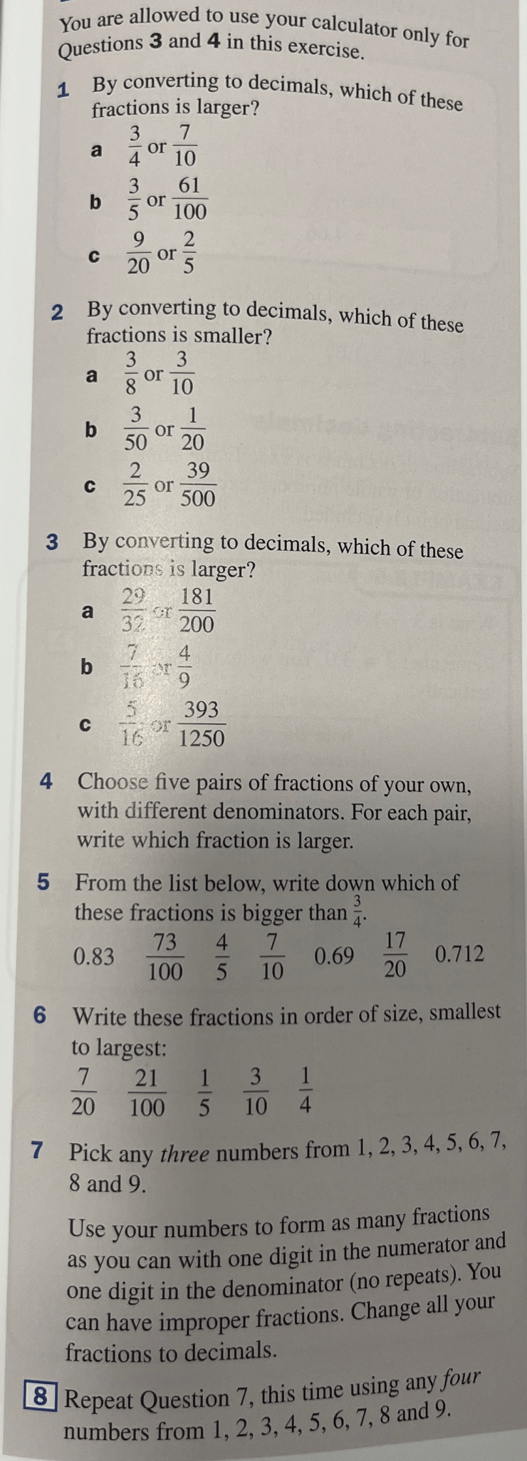 Year 7. Equivalent fractions and decimals – Maths with David