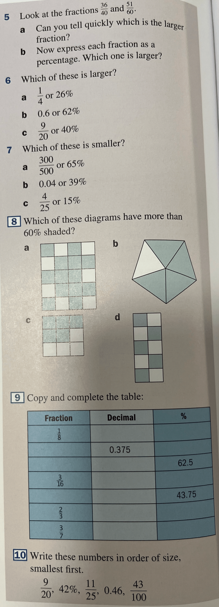 Year 7. Fractions, Decimals & Percentages – Maths with David